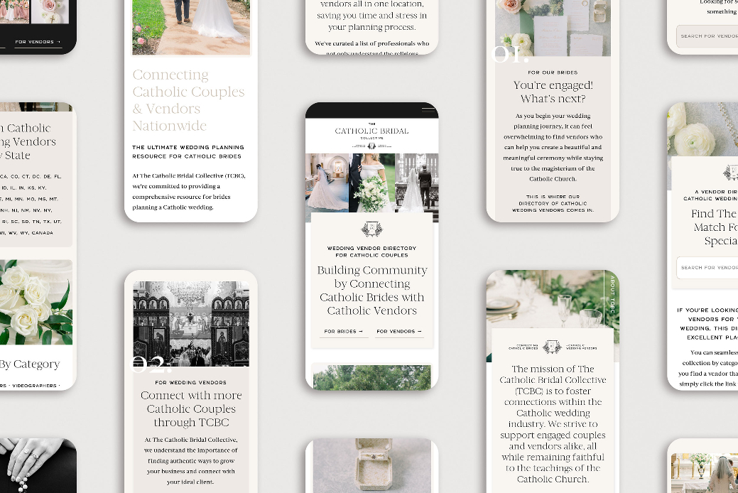 Catholic Website Design for The Catholic Bridal Collective - MK Design ...